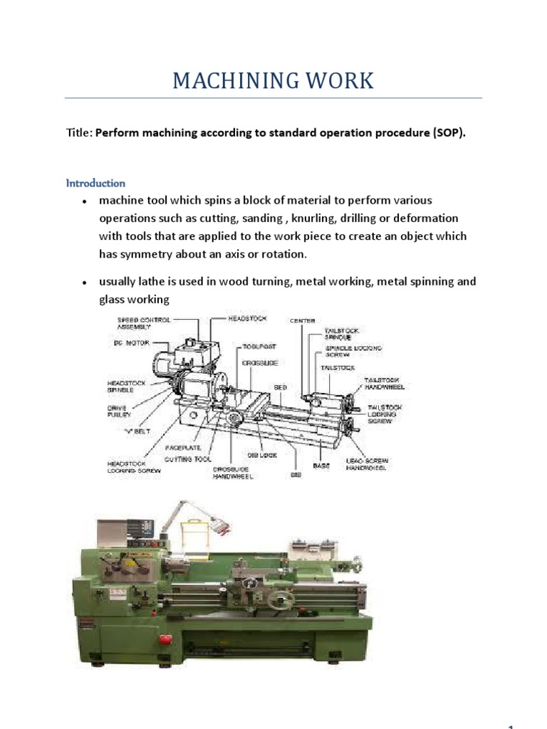 Machining Report Lathe Pdf Machining Grinding Abrasive Cutting