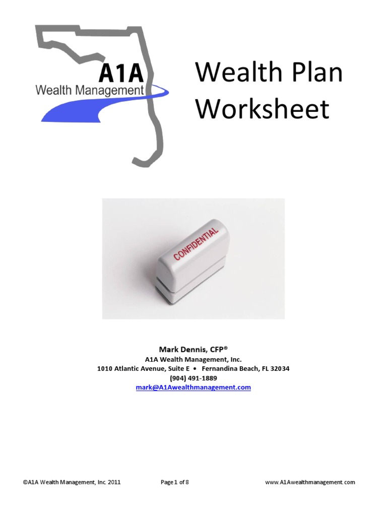 Wealth Plan Worksheet RTQ | PDF | Bonds (Finance) | Investing