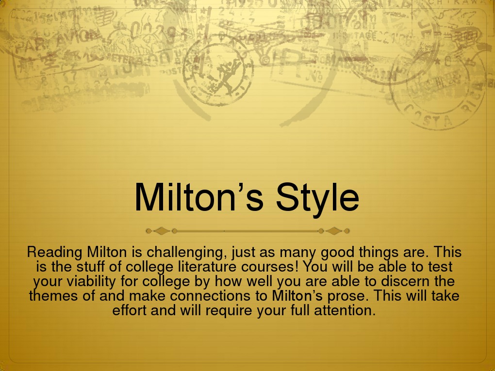 Miltons Style | PDF | John Milton | Poetry