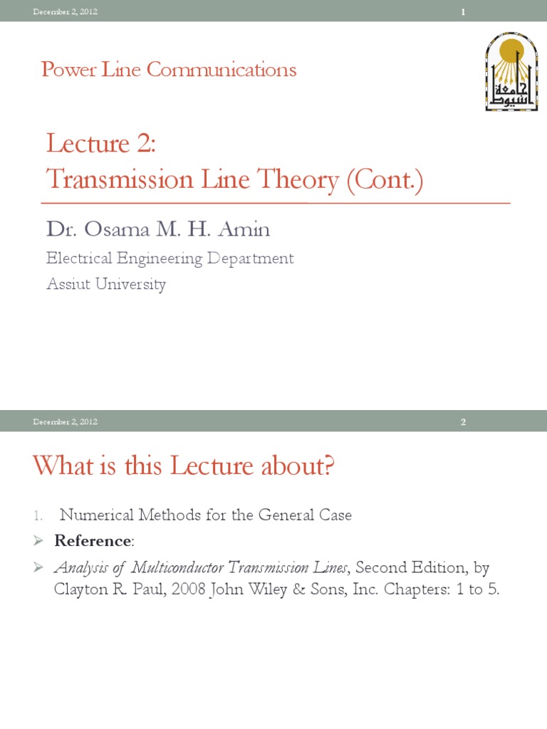 Advanced Transmission Line Analysis | PDF