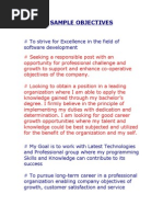 Sample Objective For OJT Resume | PDF | Career & Growth