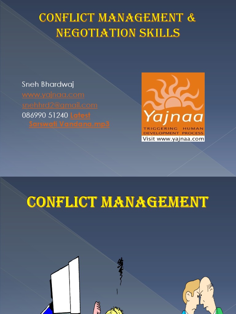 Conflict Management & Negotiation Skills | PDF | Negotiation | Conflict ...