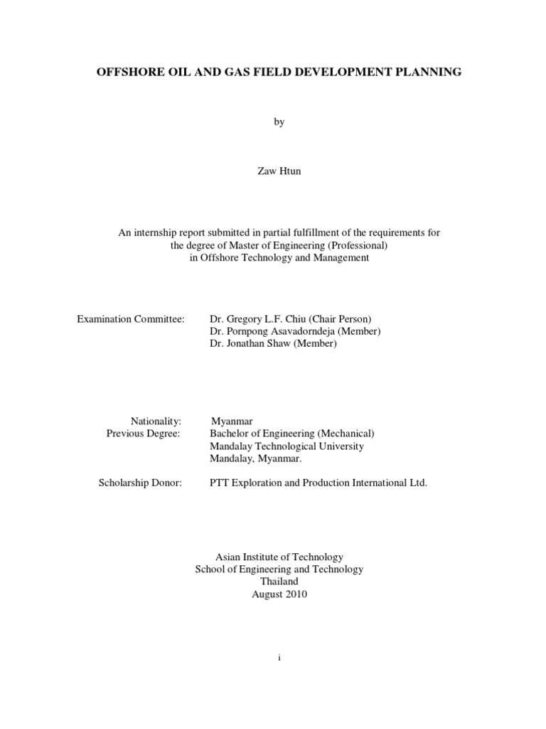 Offshore Oil and Gas Field Development Planning | Petroleum Reservoir ...