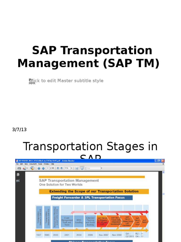 SAP Transportation Management (SAP TM) | PDF | Enterprise Resource ...