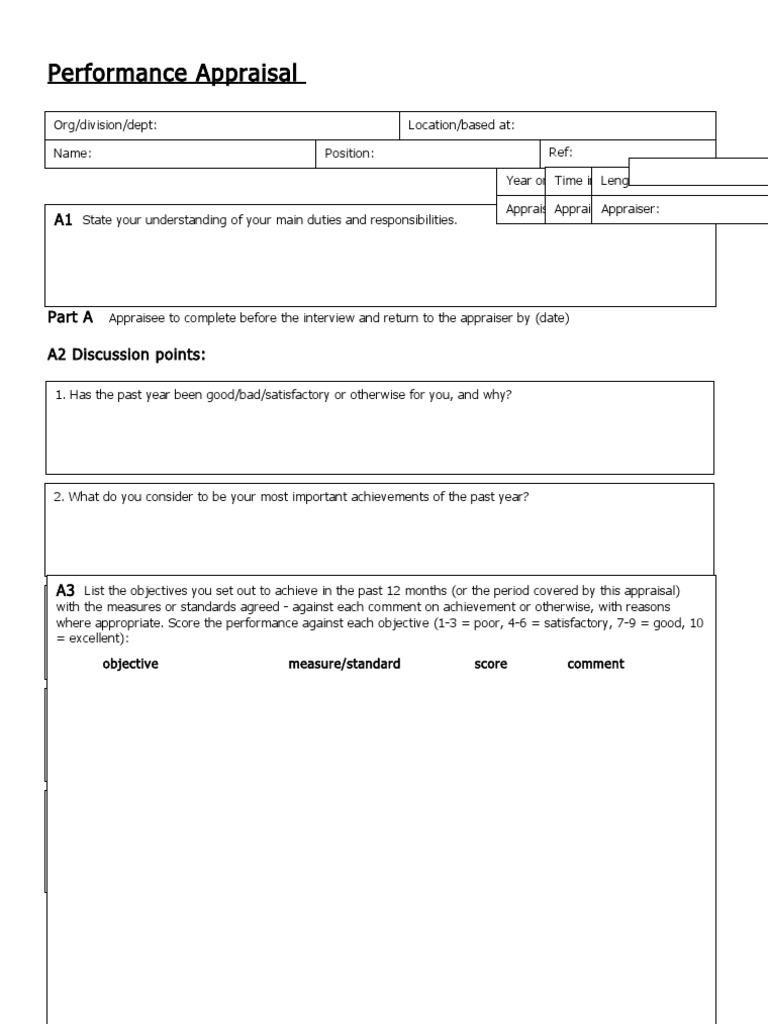 Performance Appraisal | Download Free PDF | Performance Appraisal ...