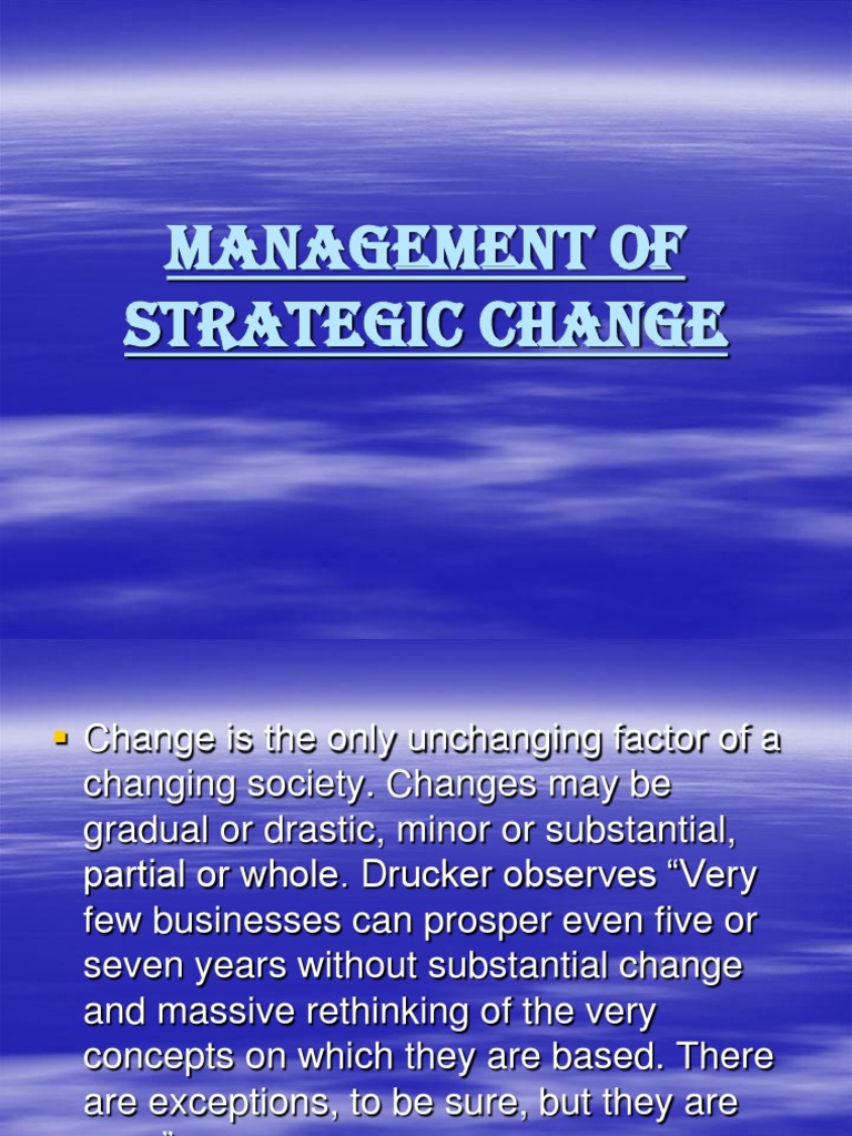 Strategic Change | Strategic Management | Business