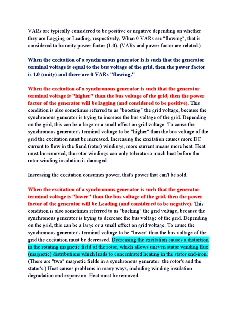 Generator Mvar | PDF | Machines | Components