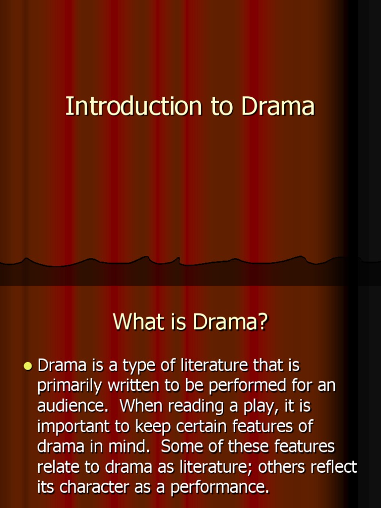Drama Intro. | PDF | Comedy | Monologue