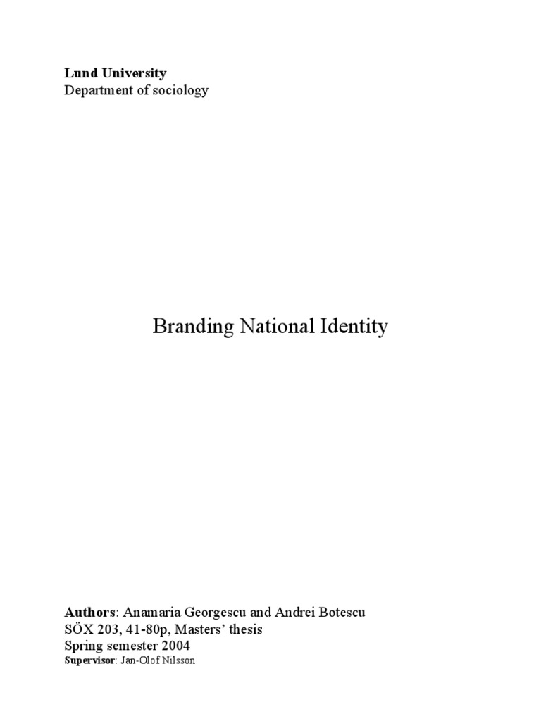 Branding National Identity in Romania | PDF | Identity (Social Science ...