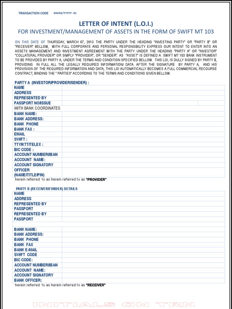 - MT 103 SWIFT TAMPLATE FULL.docx | Banks | Financial Transaction