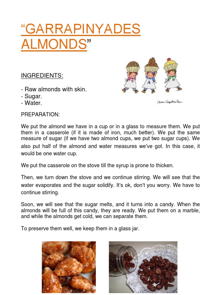 GARRAPINYADES: Almond Candy Recipe | PDF
