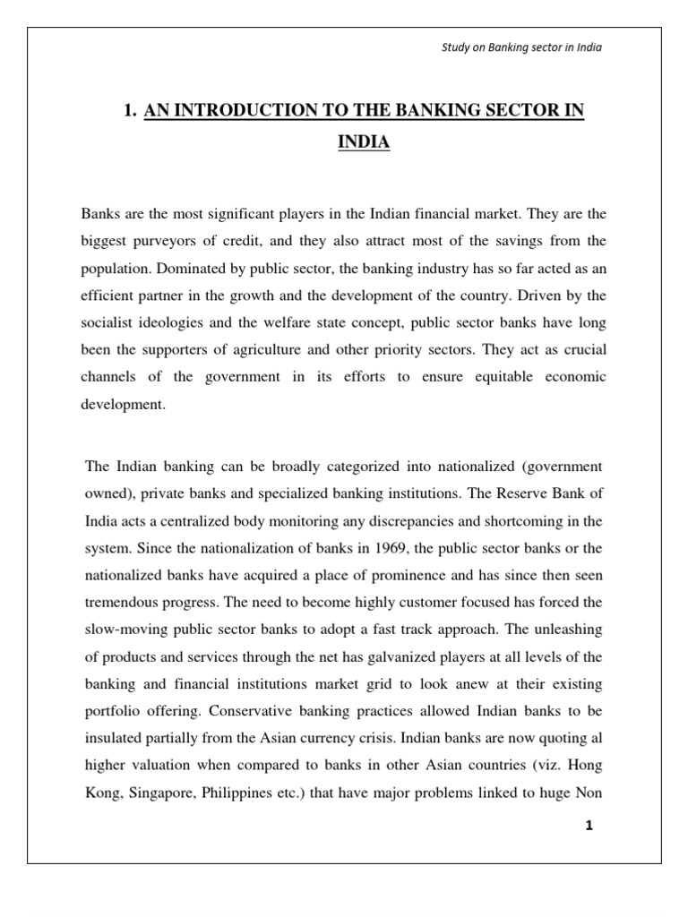 Overview of India's Banking Sector | PDF | Banks | Reserve Bank Of India
