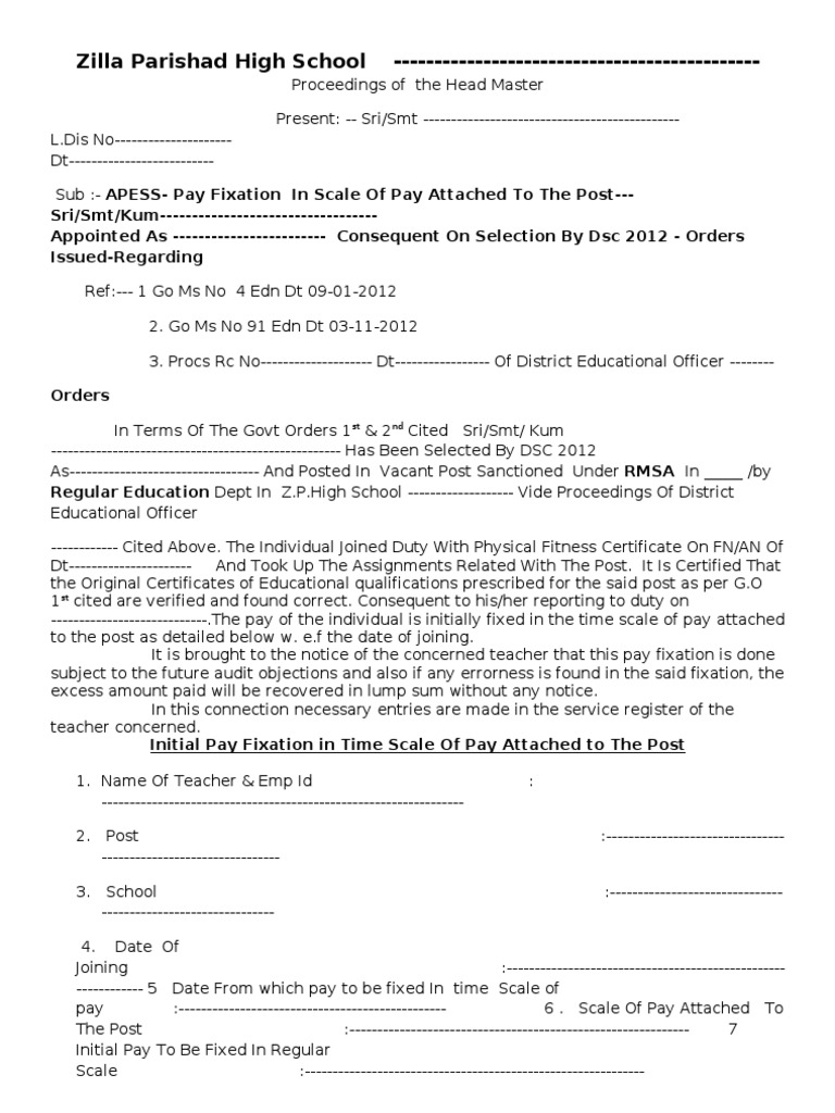 Zilla Parishad High School | PDF