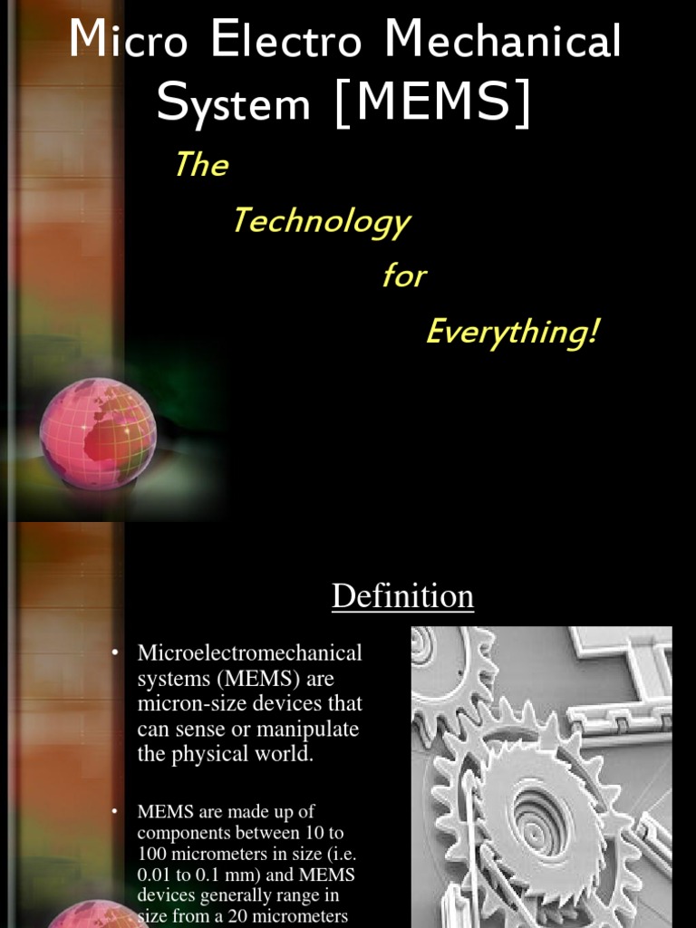 MEMS Technology Seminar | PDF | Microelectromechanical Systems | Thin Film
