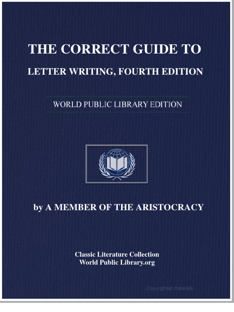 Correct Guide To Letter Writing | PDF | Public Library | Baron
