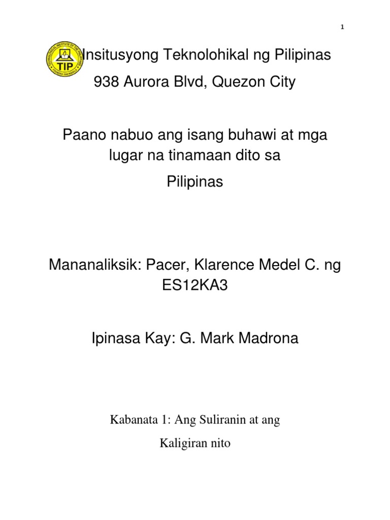 Pamanahong Papel Sa Filipino | PDF