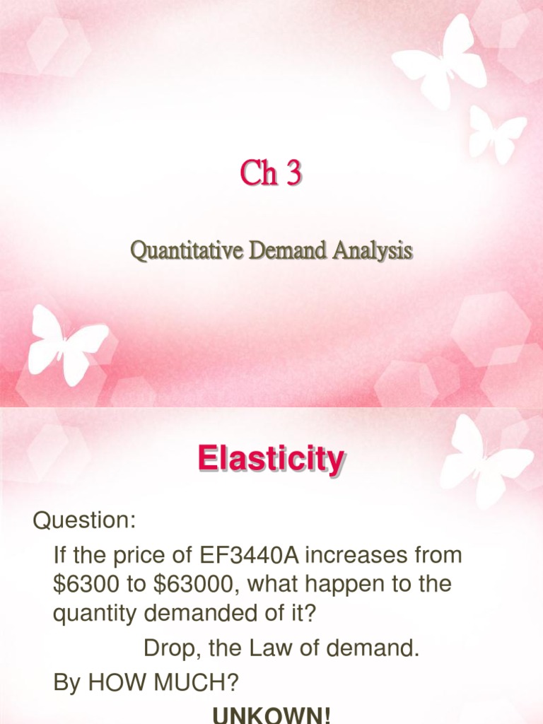 Quantitative Demand Analysis | PDF | Demand | Price Elasticity Of Demand