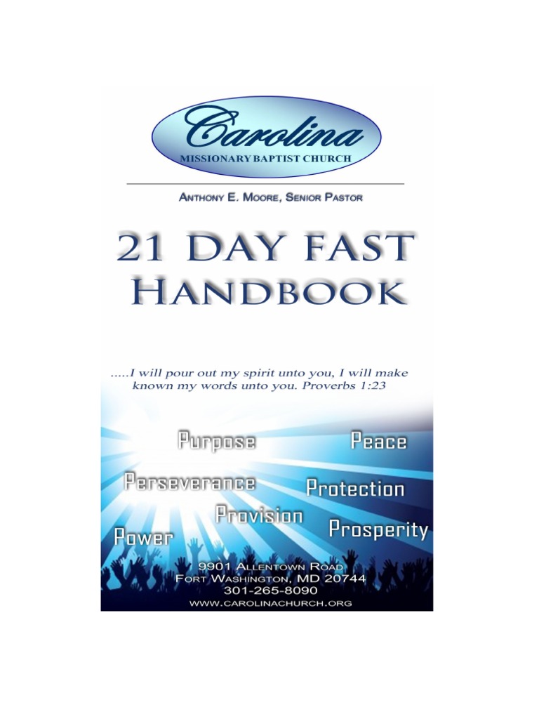 21 Day Fast Handbook3 | PDF | Fasting | Prayer