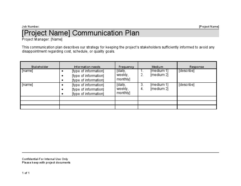 Communication Plan | PDF