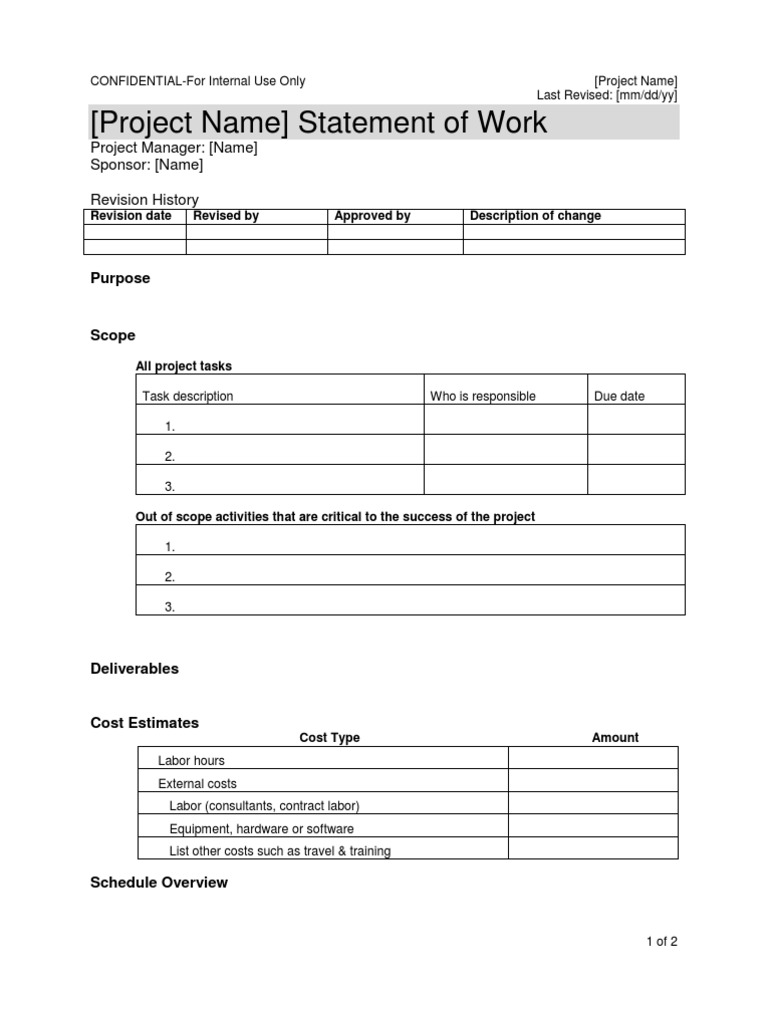 Small Project - SOW Template | PDF