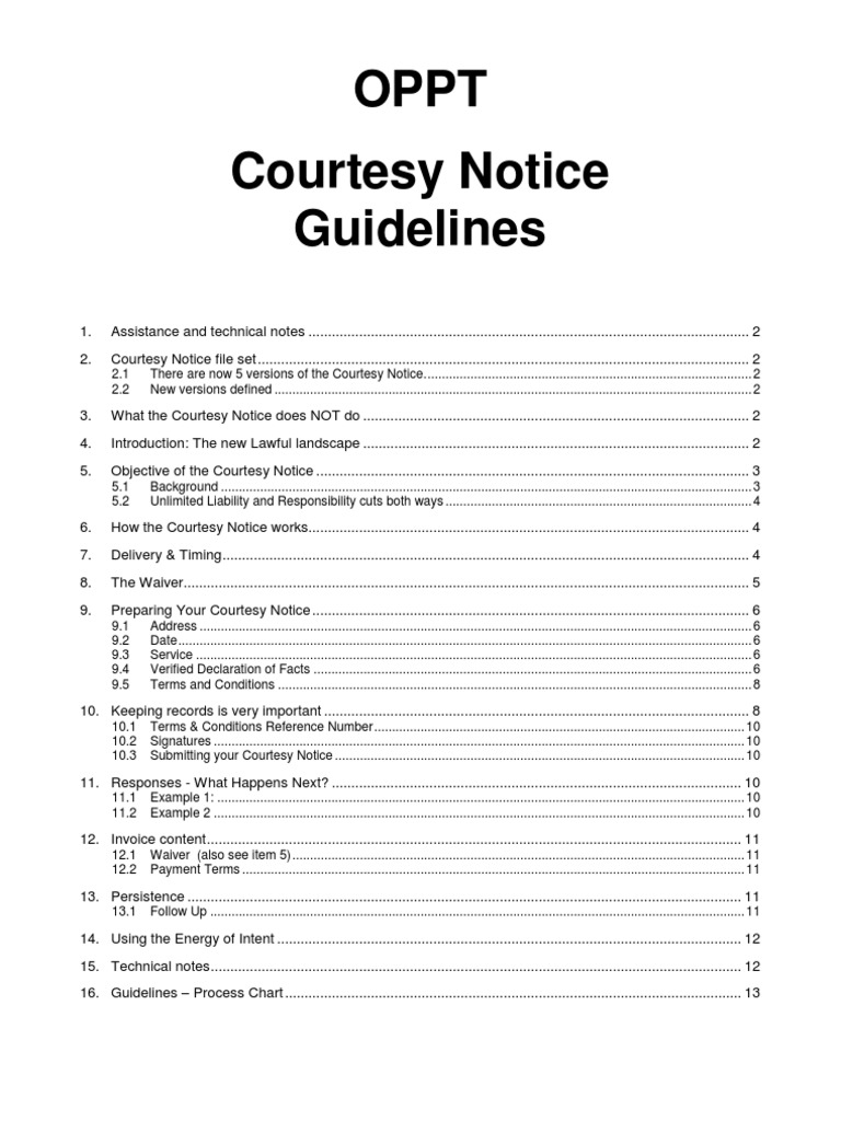 OPPT Courtesy Notice Guidelines-06p00 | Portable Document Format ...