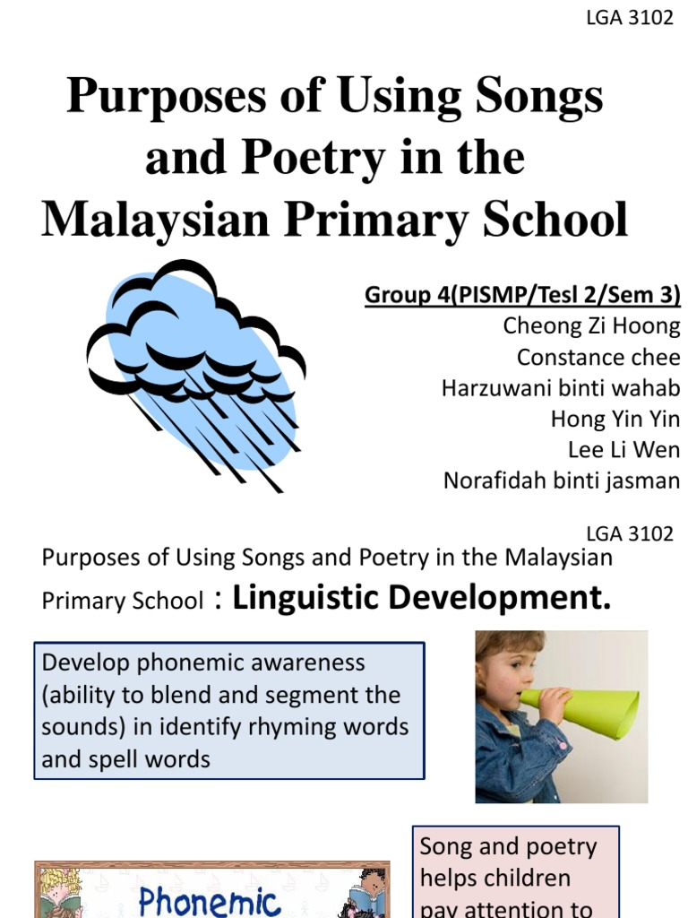 Using Songs and Poetry to Improve Linguistic Development | PDF | Poetry ...