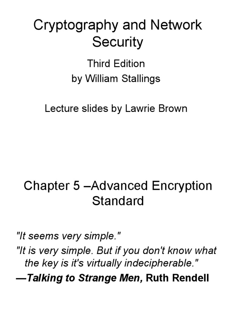 Cryptography and Network Security: Third Edition by William Stallings ...