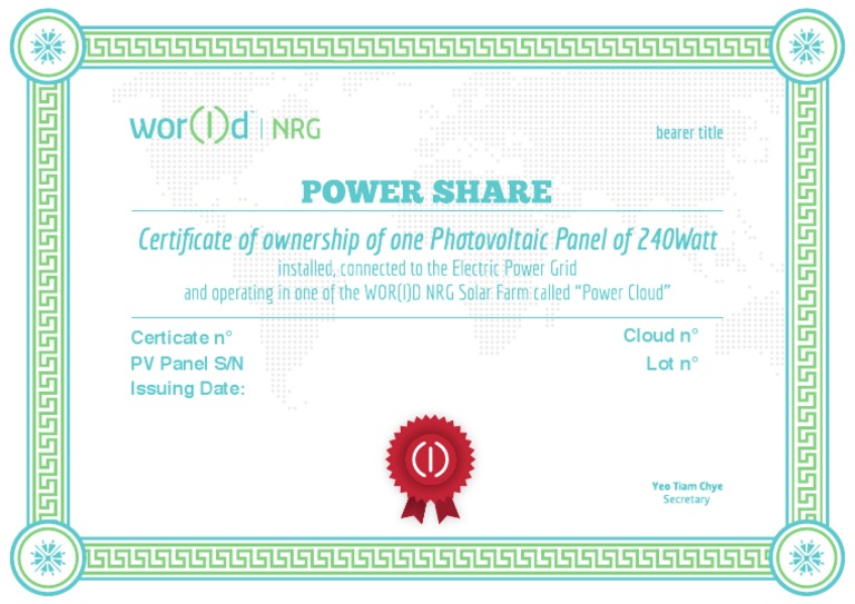 Power - Share CERTIFICATE | PDF