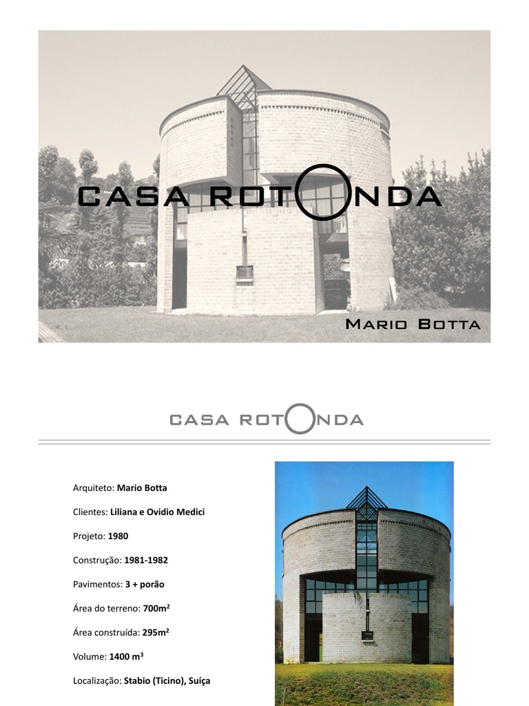 Casa Rotonda | PDF | Projeto arquitetônico | Arquitetura