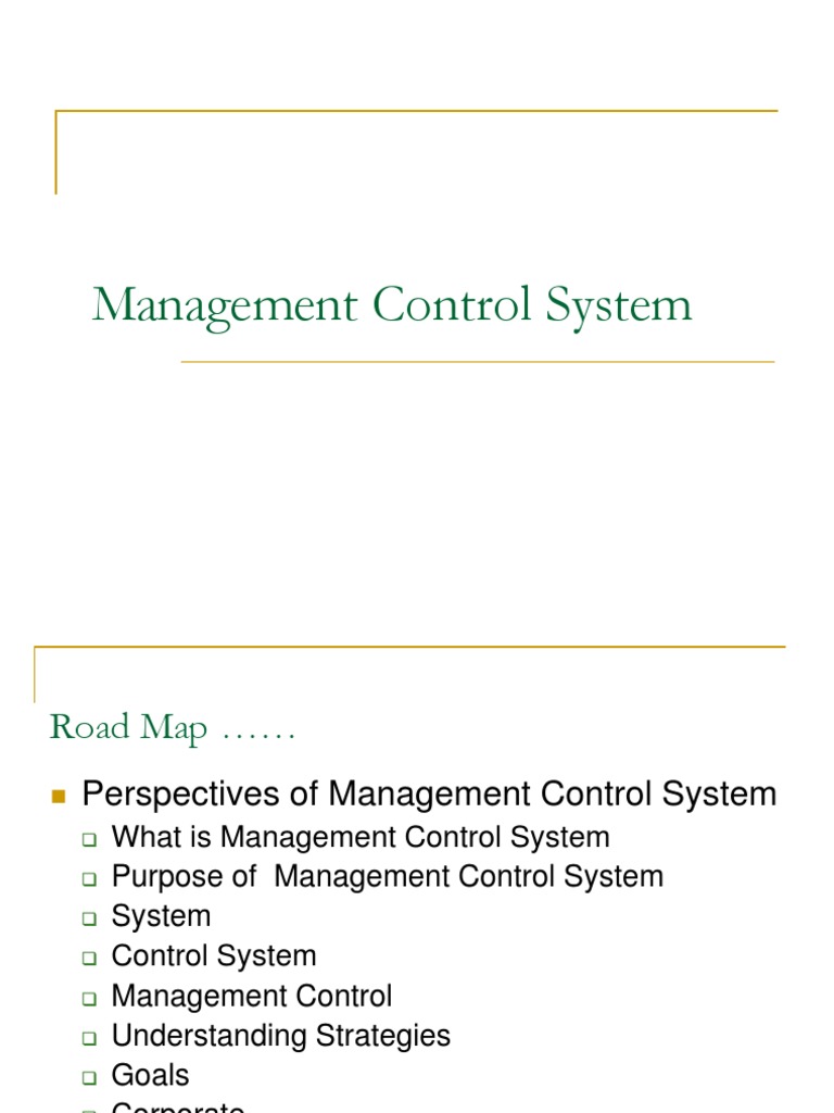 Management Control System | PDF