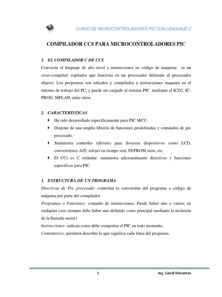 Compilador Ccs para Microcontroladores Pic | PDF | Puntero ...