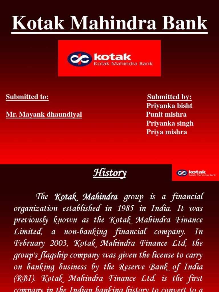 Kotak Mahindra bank