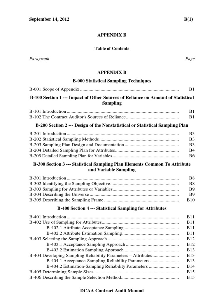 Appendix B - Statistical Sampling Techniques | PDF | Sampling (Statistics) | Confidence Interval
