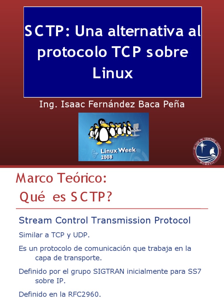 SCTP - Una Alternativa Al Protocolo TCP Sobre Linux | PDF | Tecnología digital | Transmisión de ...