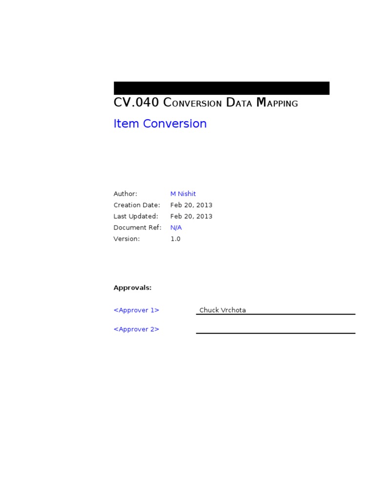 CV040 Items | PDF | Document | Oracle Corporation