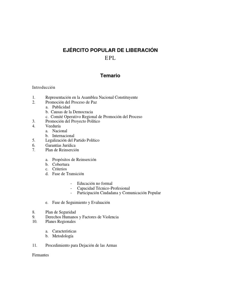 Acuerdo final de paz entre el Gobierno Nacional de Colombia y el ...
