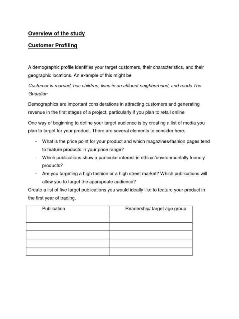Overview Of The Study Pdf Retail Product Business