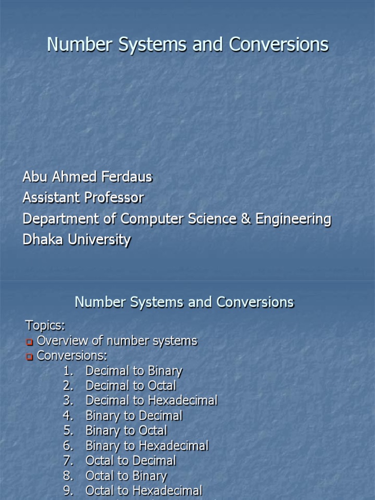 IB - Number Systems and Conversions | Download Free PDF | Decimal ...