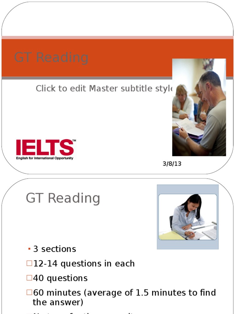 IELTS GT Reading | PDF | Question | Multiple Choice