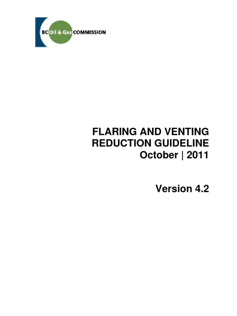 Flaring and Venting Reduction Guideline (October Release) | PDF ...