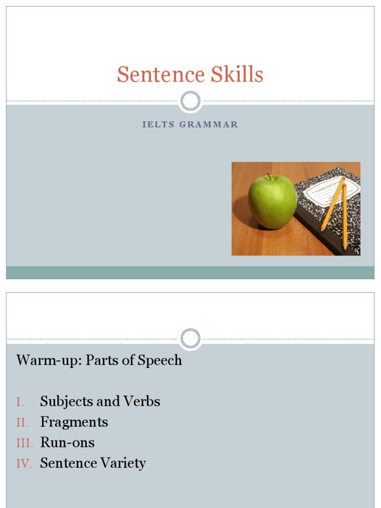 Sentence Skills | PDF | Part Of Speech | Subject (Grammar)