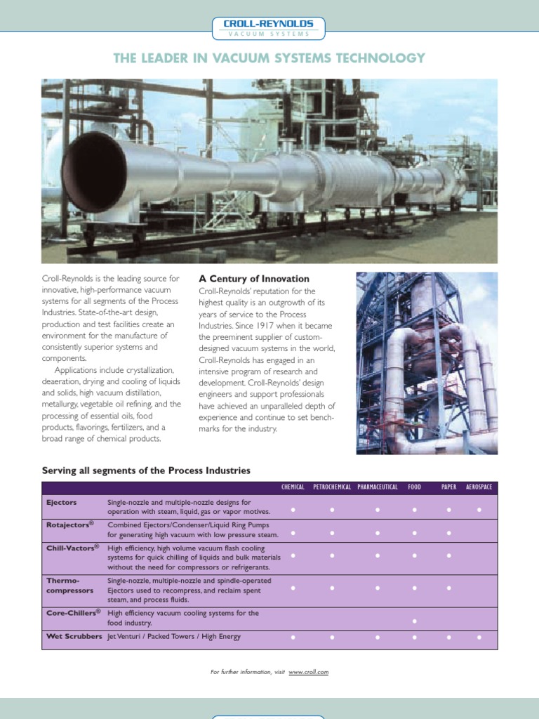 Brochures Vacuumsystems | Vacuum | Steam