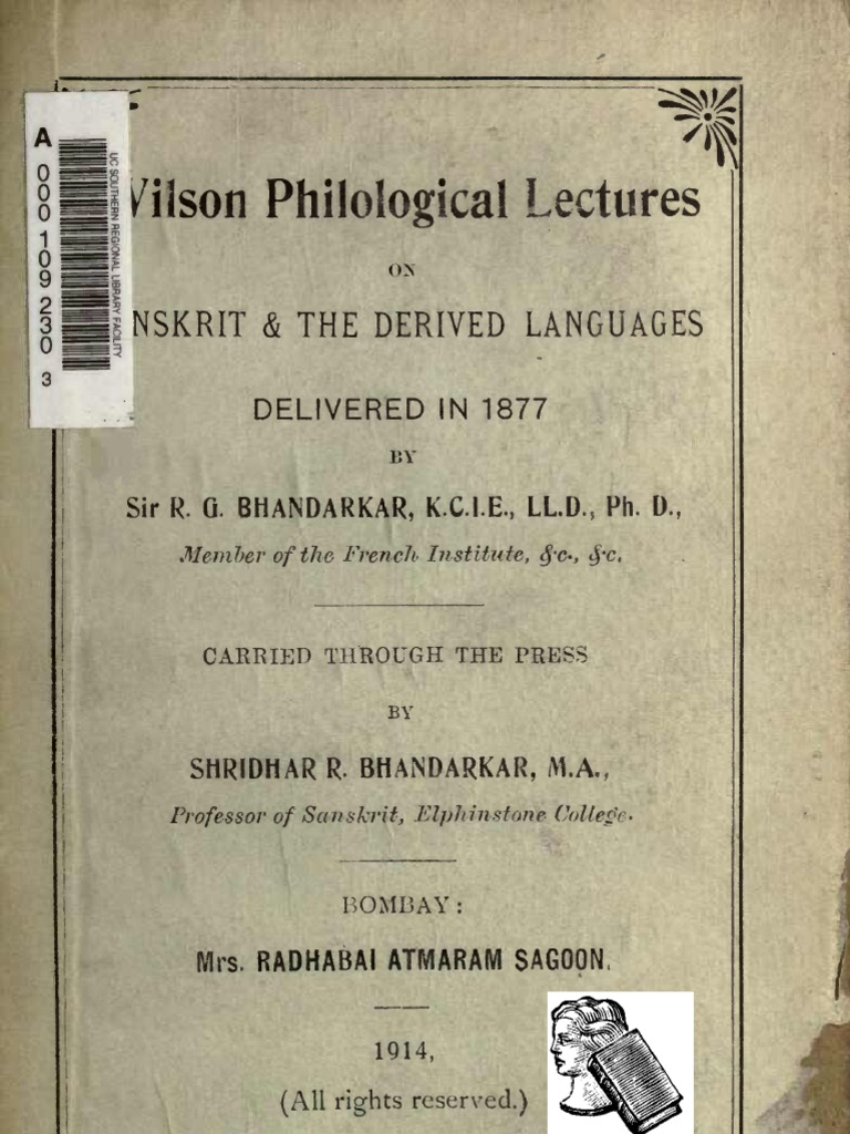 Bhandarkar Lectures1914 | PDF | Sanskrit | Pali