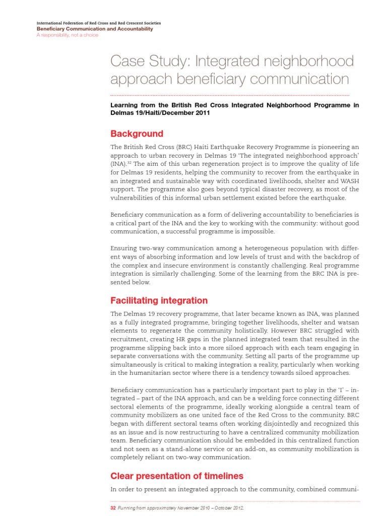 IFRC - Haiti Case Study 2 | PDF | International Federation Of Red Cross ...