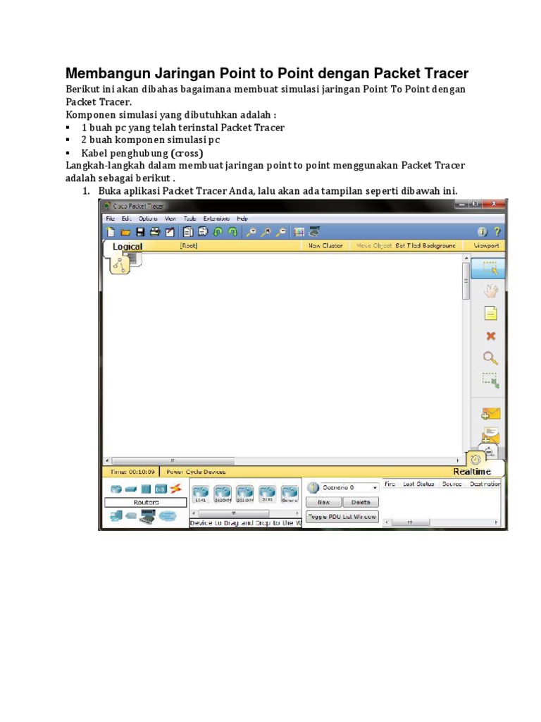 Membangun Jaringan Point To Point Dengan Packet Tracer | PDF