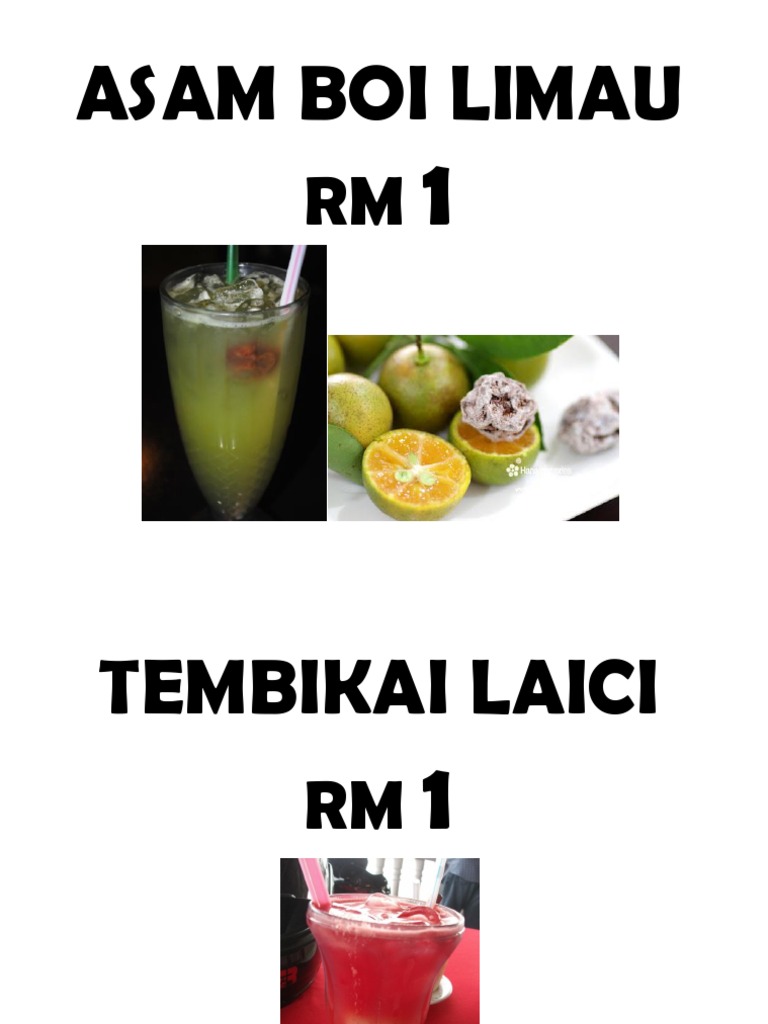 Senarai Harga Air Minuman | PDF | Memasak, Makanan, & Anggur ...