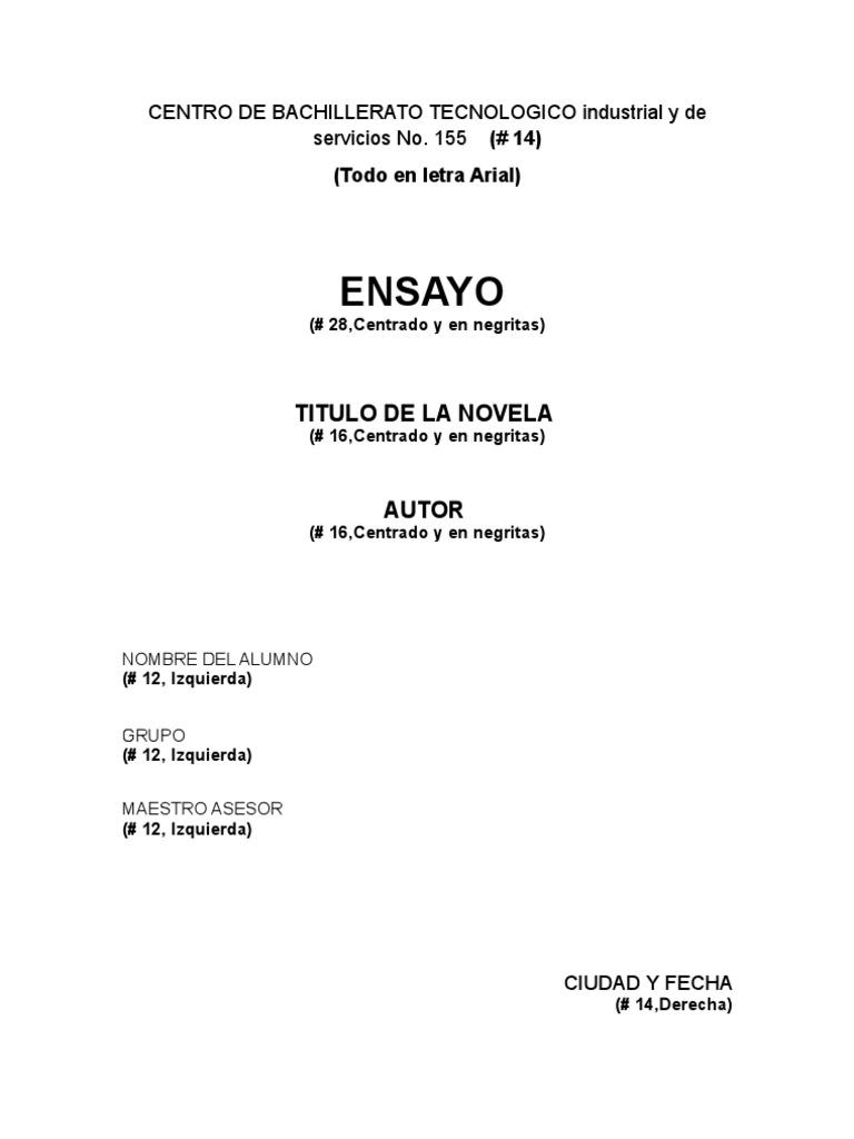Portada de Ensayo