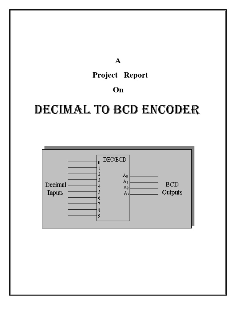 Decimal To Bcd Encoder Binary Coded Decimal Encodings 1003