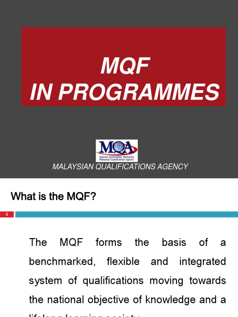 MQF in Programs | PDF | Course Credit | Academic Term