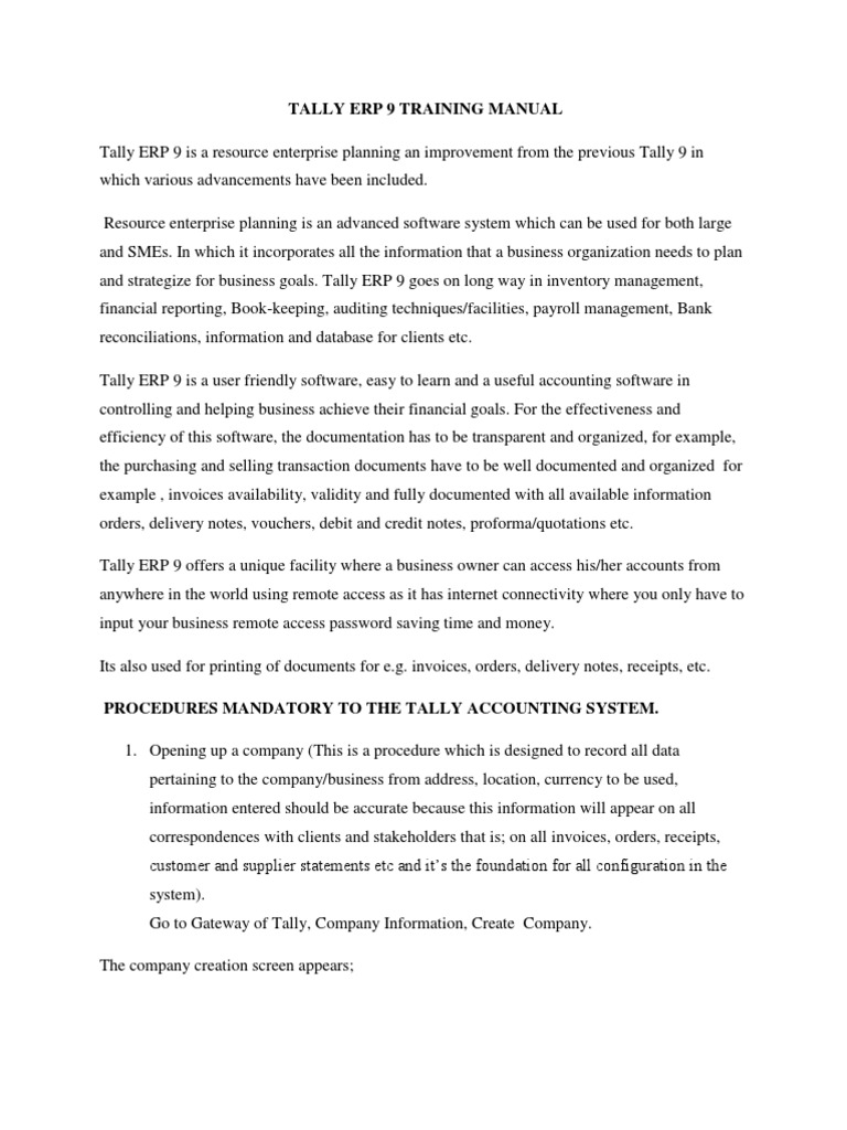 Tally Training Manual | PDF | Debits And Credits | Expense